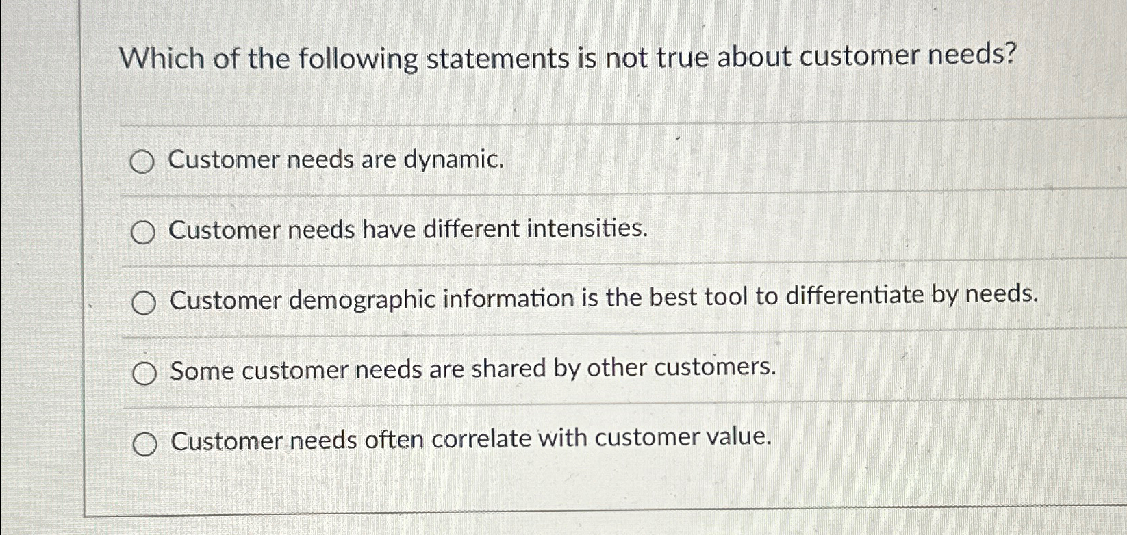 Solved Which of the following statements is not true about | Chegg.com