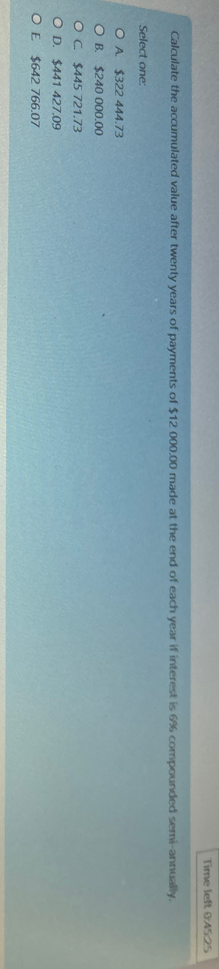 Solved Calculate the accumulated value after twenty years of | Chegg.com