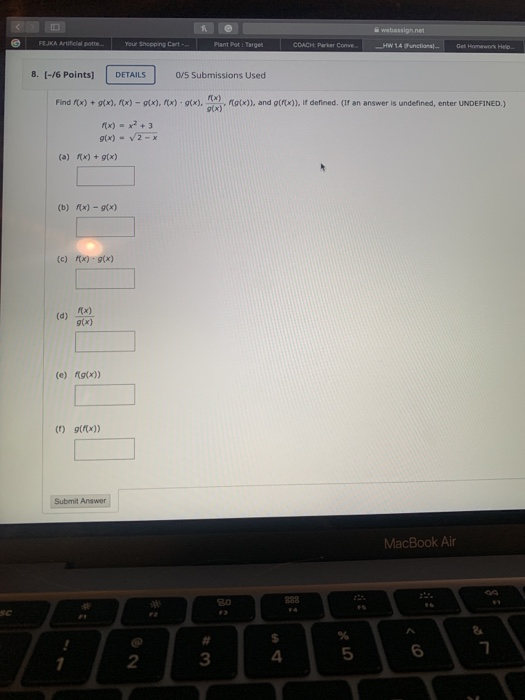 Solved webessionnel FEJKA Artificial patte Your Shopping | Chegg.com