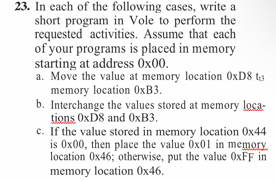 Solved In each of the following cases, write a short program | Chegg.com