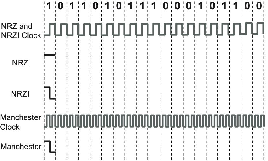 Solved Draw in and upload the NRZ, ﻿NRZI, and Manchester | Chegg.com