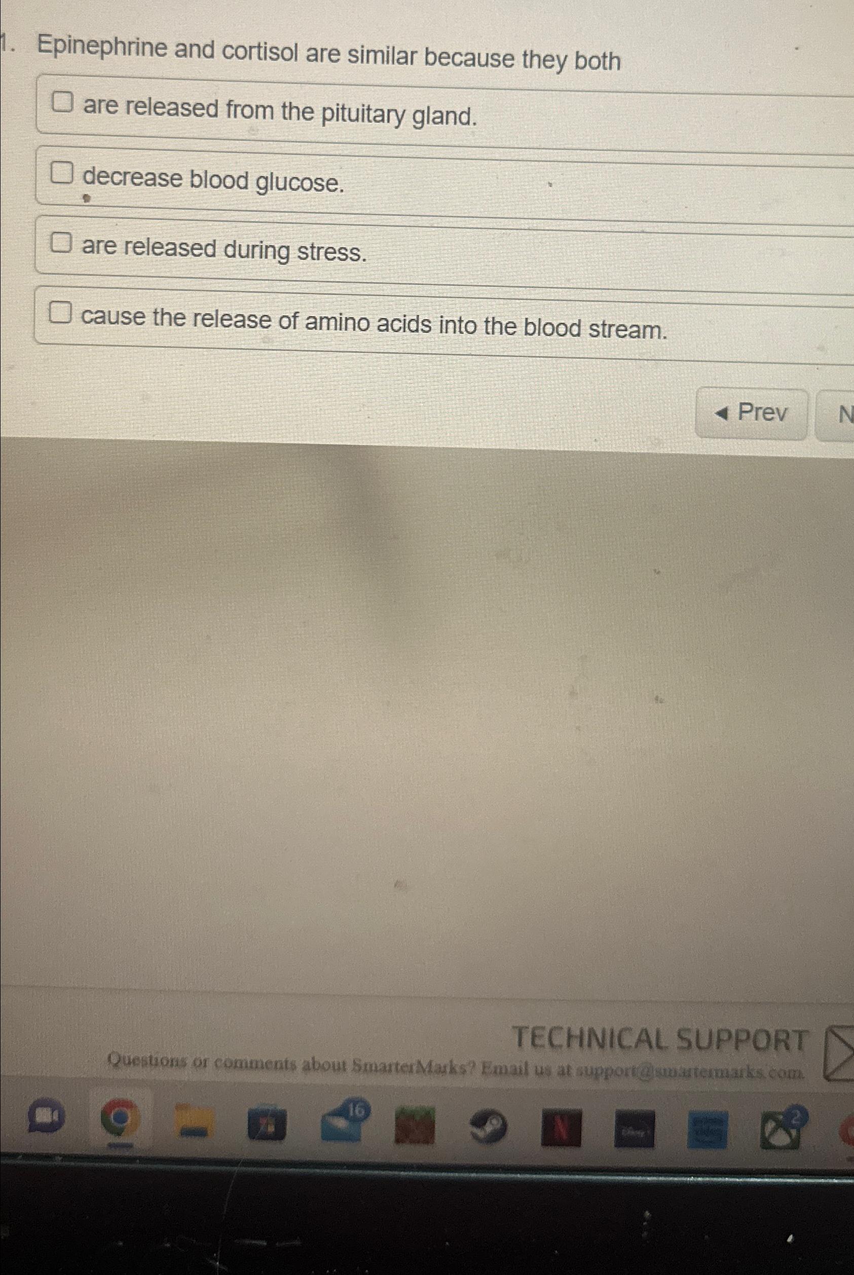 Solved Epinephrine and cortisol are similar because they | Chegg.com