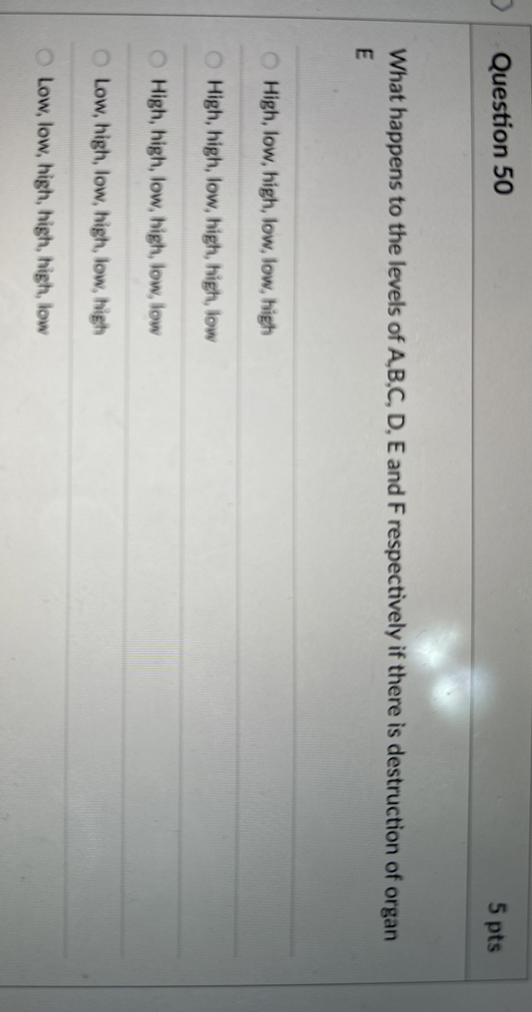 Solved Question 505 ﻿ptsWhat happens to the levels of | Chegg.com