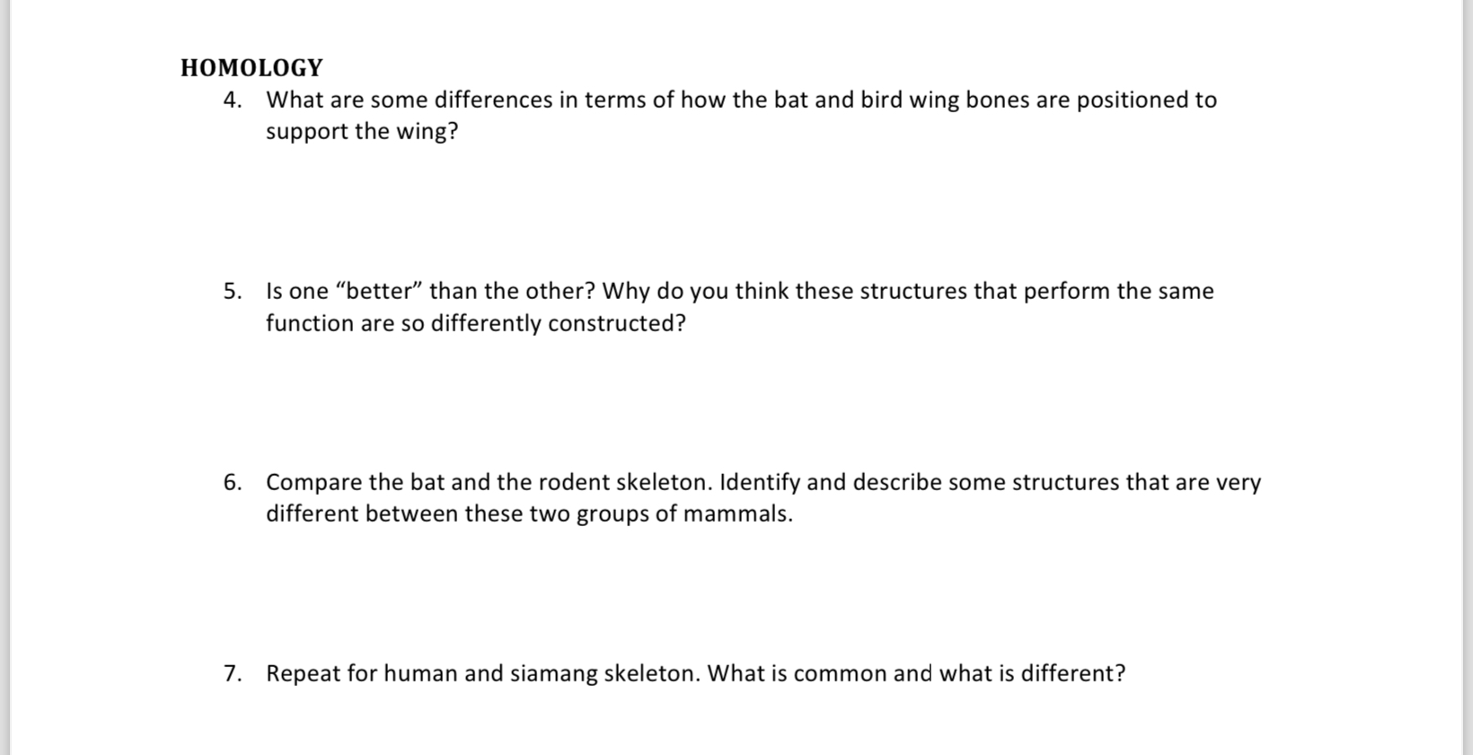 Solved HOMOLOGY4. ﻿What are some differences in terms of how | Chegg.com