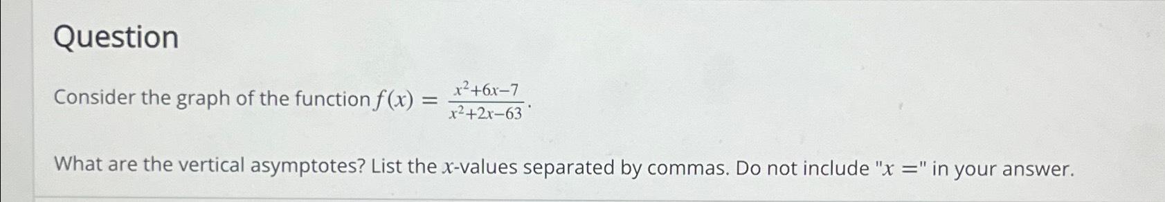 Solved QuestionConsider the graph of the function | Chegg.com