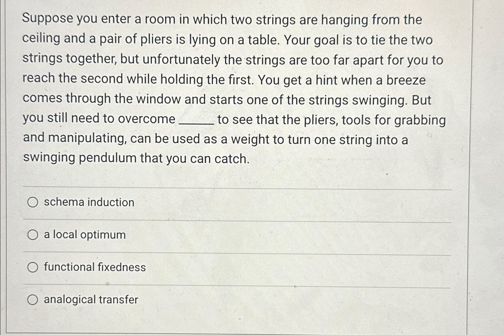 Solved Suppose you enter a room in which two strings are | Chegg.com