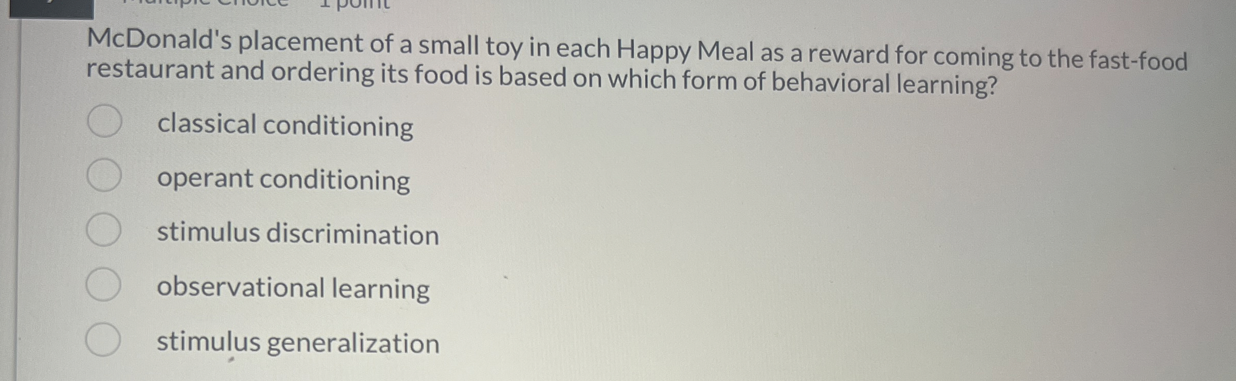 Solved McDonald's placement of a small toy in each Happy | Chegg.com