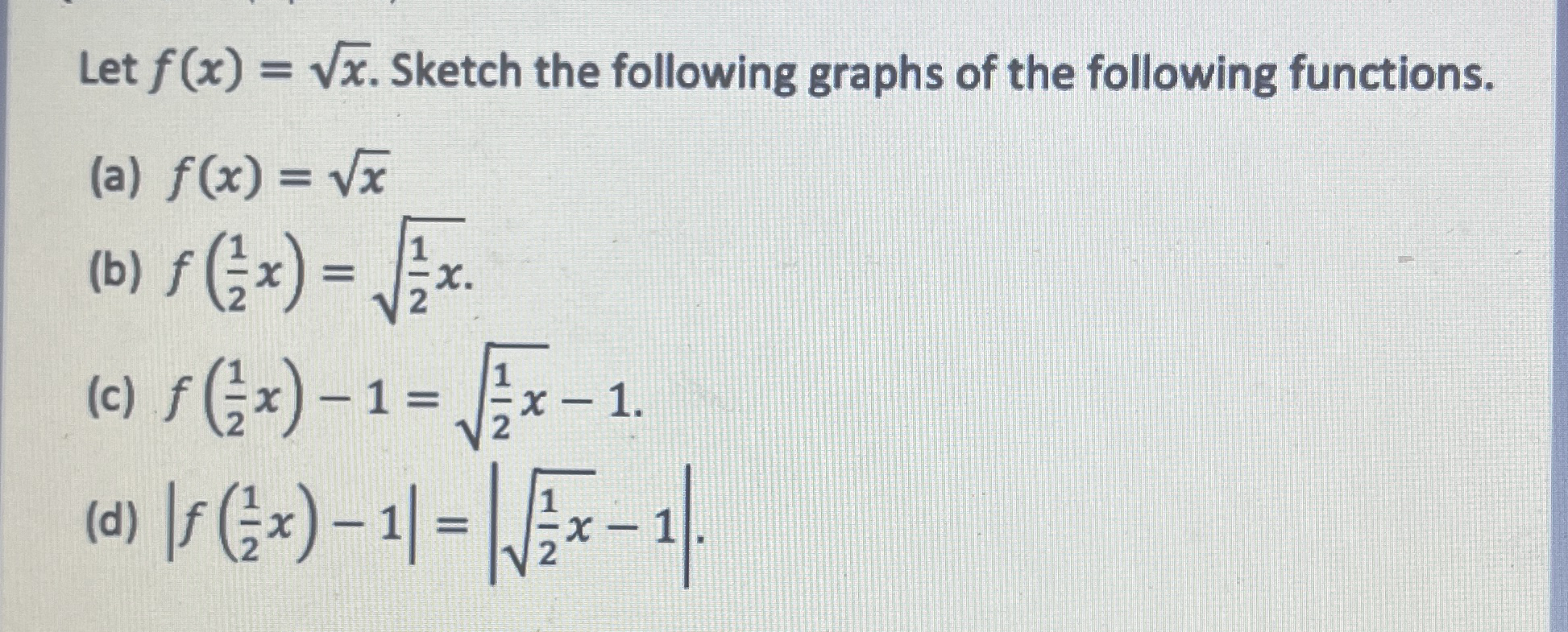 Solved Let f(x)=x2. ﻿Sketch the following graphs of the | Chegg.com