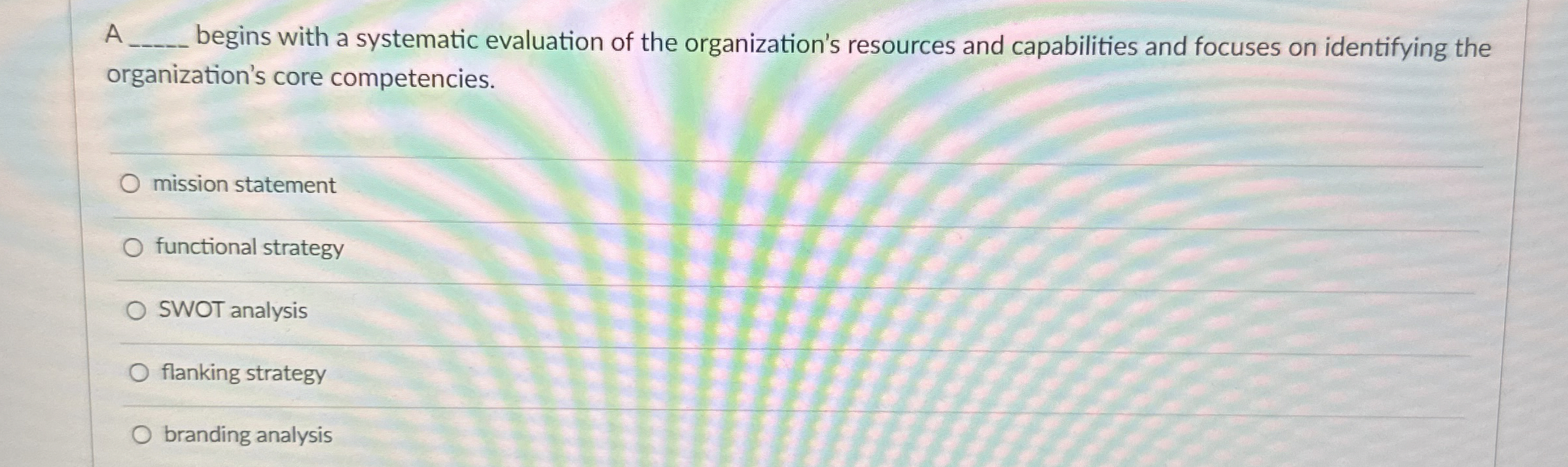 Solved A begins with a systematic evaluation of the | Chegg.com