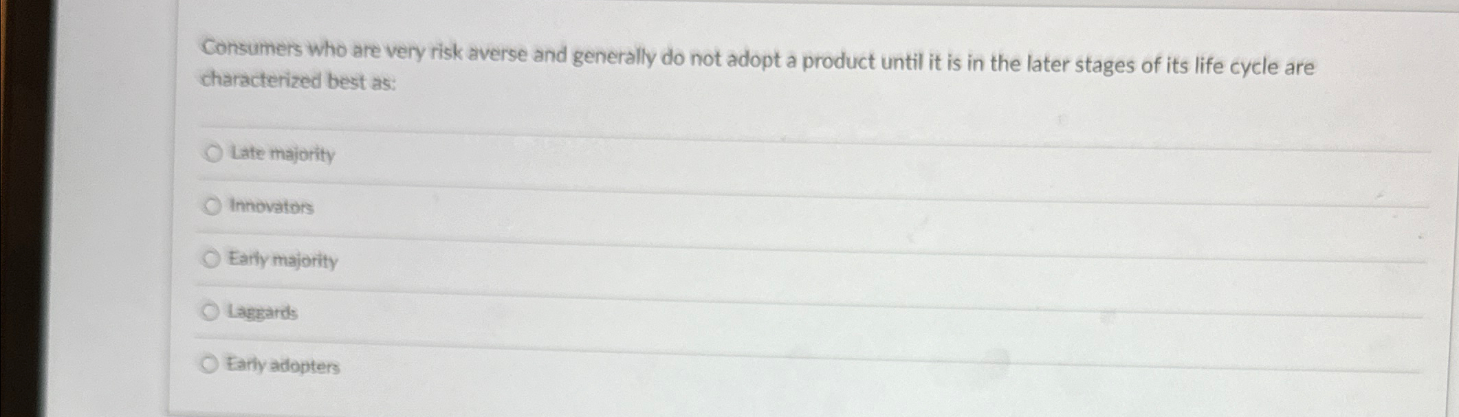 Solved Consumers who are very risk averse and generally do | Chegg.com