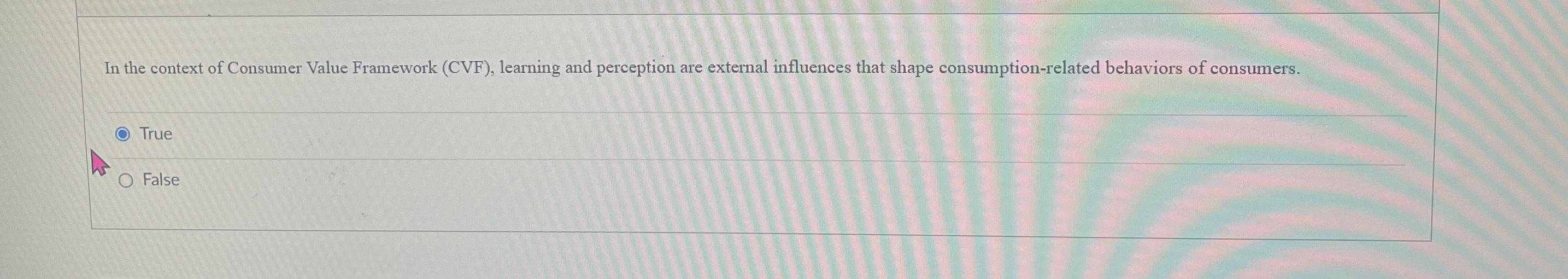 Solved In the context of Consumer Value Framework (CVF), | Chegg.com