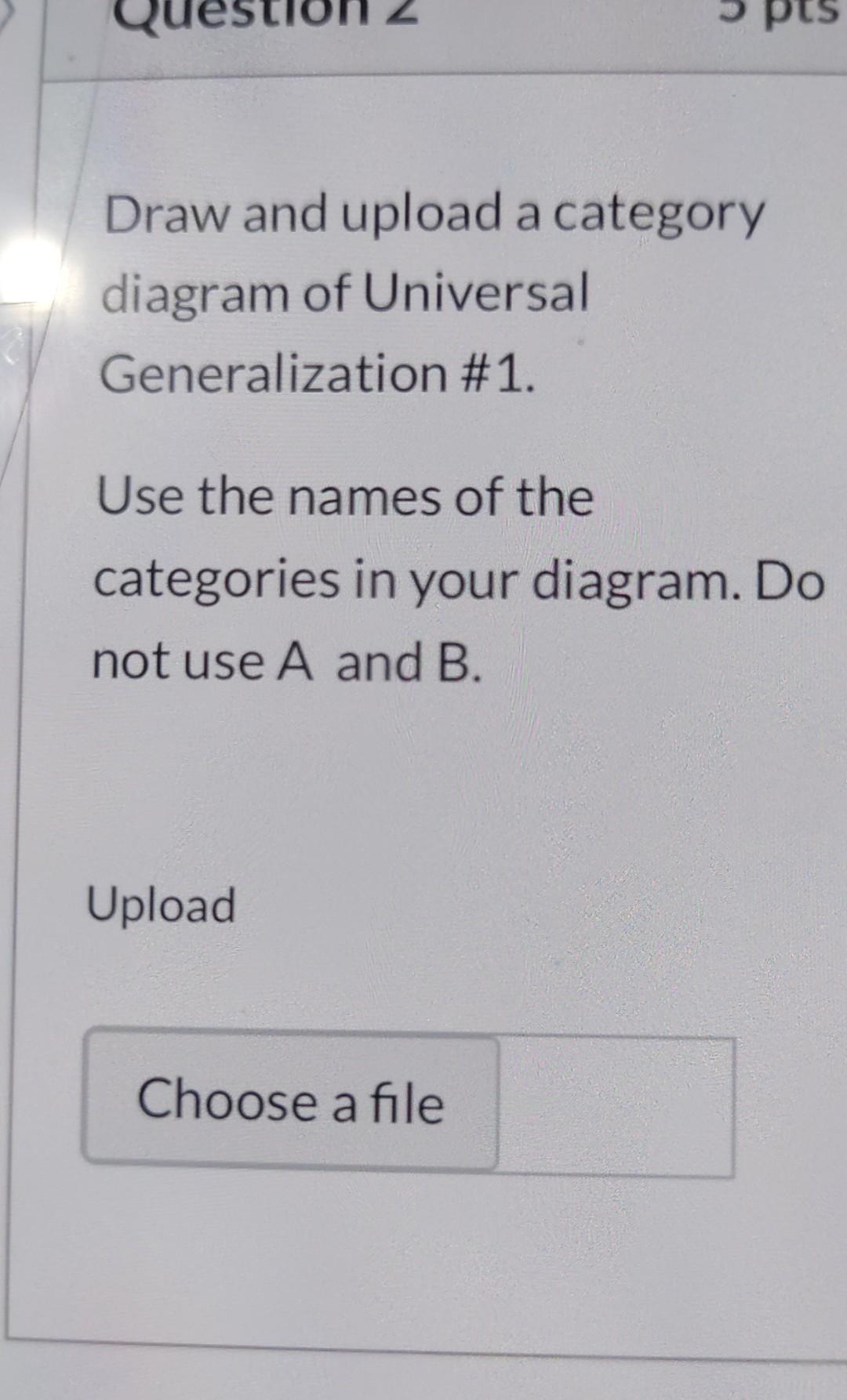 Pts Draw and upload a category diagram of Universal | Chegg.com