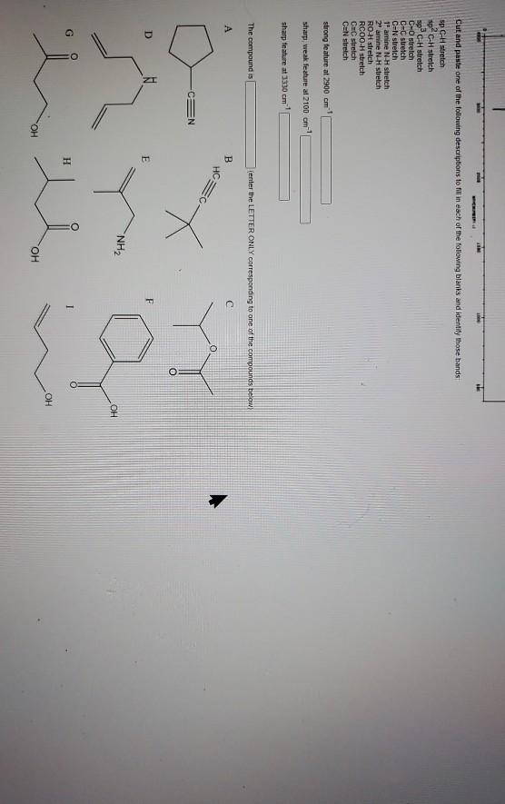 Solved An intrared spectrum is shown below. Identify the | Chegg.com