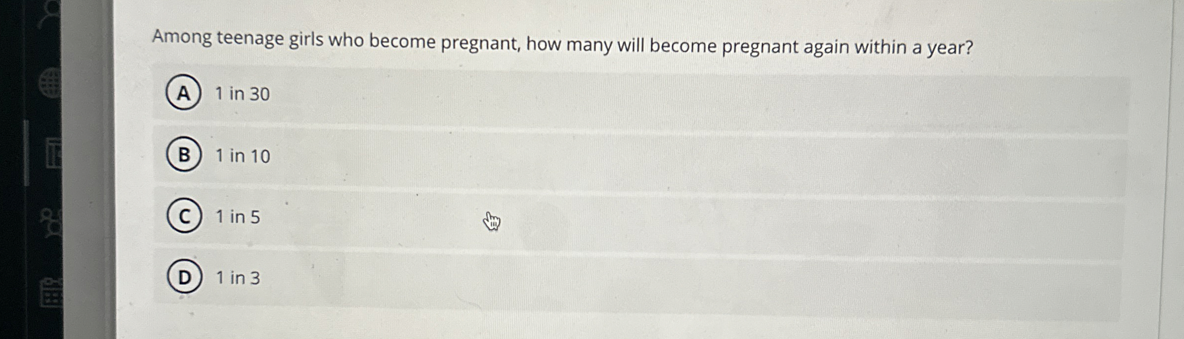 Solved Among teenage girls who become pregnant, how many | Chegg.com