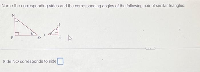 Solved Name the corresponding sides and the corresponding | Chegg.com