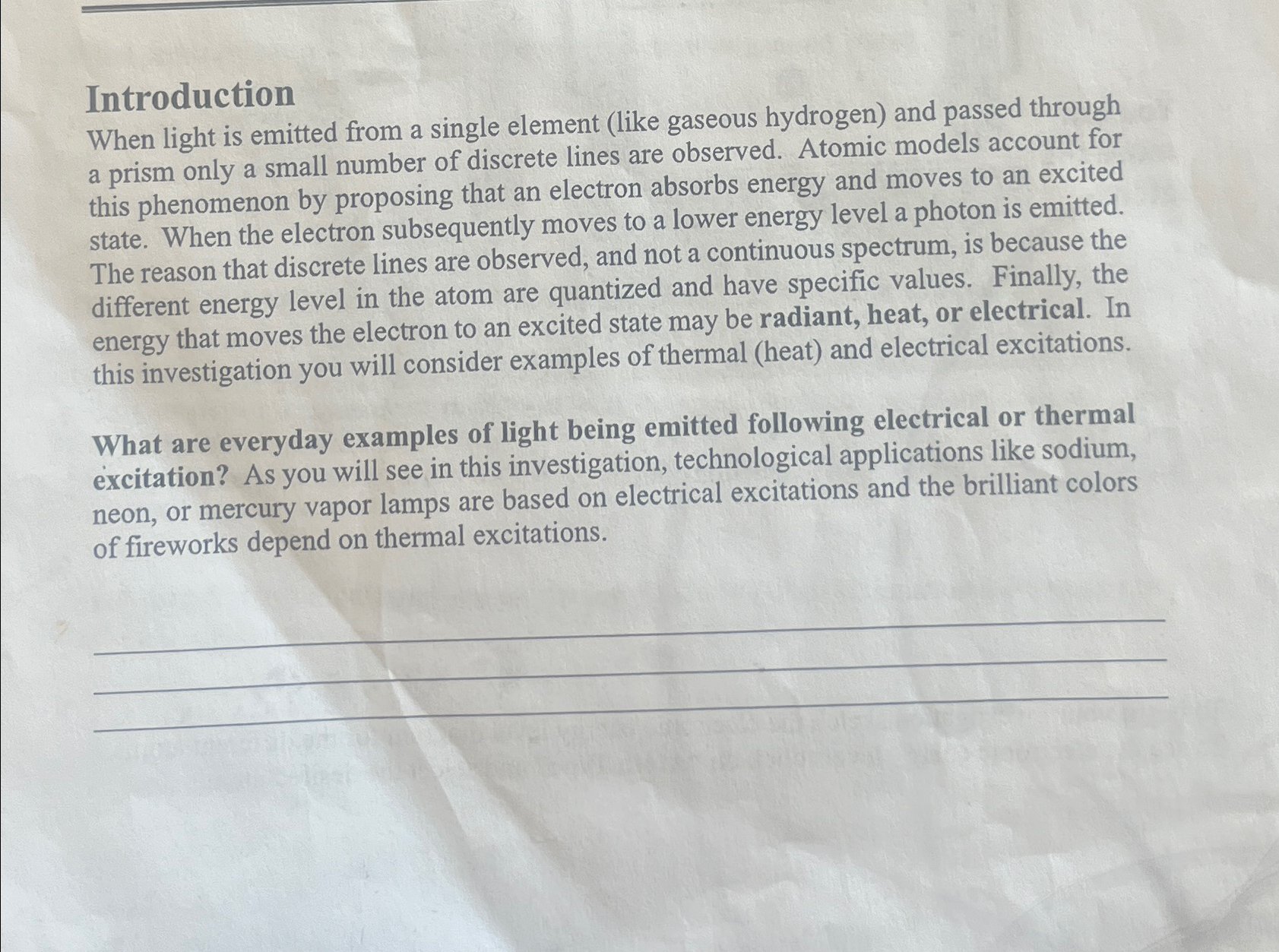 Solved IntroductionWhen light is emitted from a single | Chegg.com