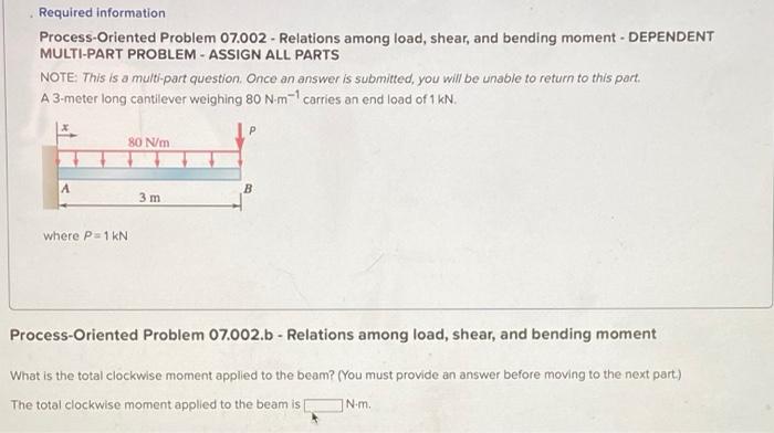 Solved Required information Process-Oriented Problem 07.002 | Chegg.com