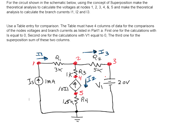 Solved For the circuit shown in the schematic below, using | Chegg.com
