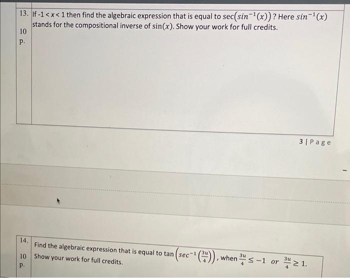 Solved 13. If −1 | Chegg.com