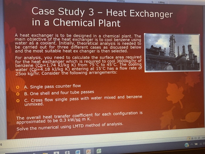 Solved Case Study 3 - Heat Exchanger in a Chemical Plant A | Chegg.com
