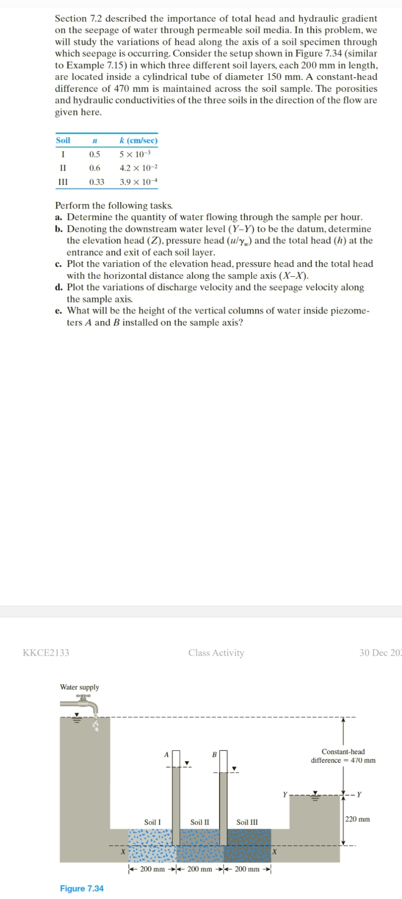Solved Section 7.2 ﻿described the importance of total head | Chegg.com