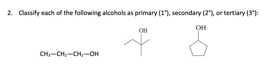 Solved Classify each of the following alcohols as primary | Chegg.com