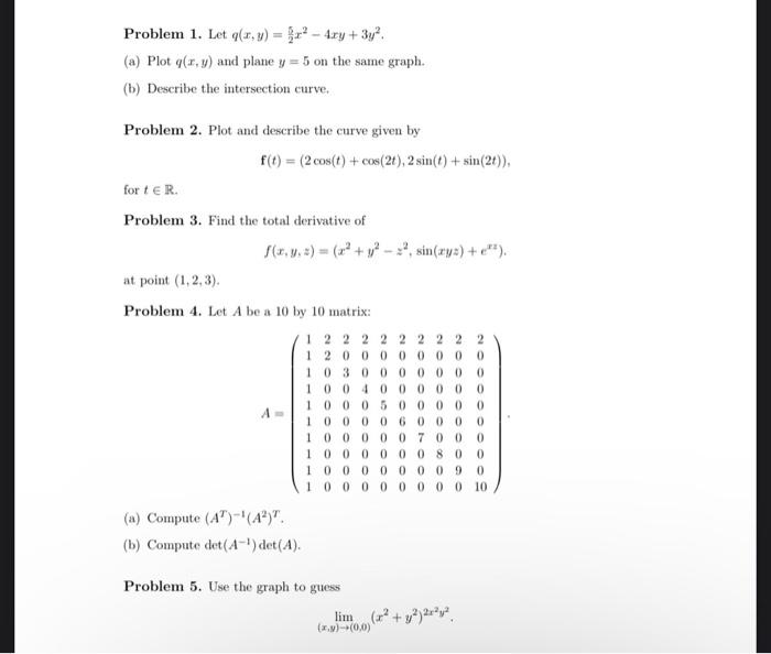 Solved solve these problems using maple software if you | Chegg.com
