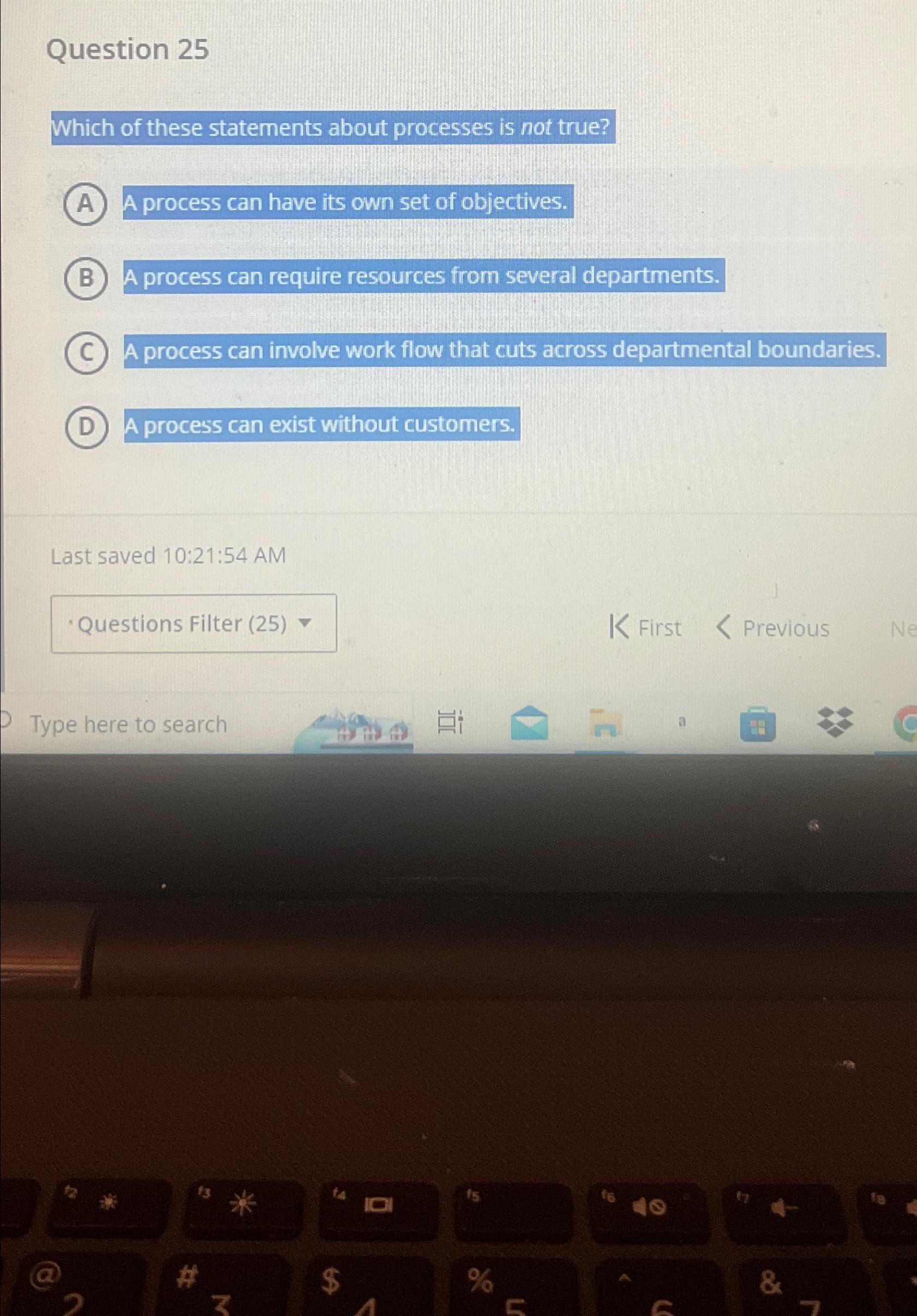 Solved Question 25Which of these statements about processes | Chegg.com