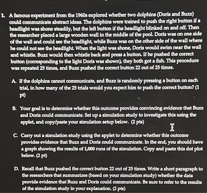 Solved A famous experiment from the 1960s explored whether | Chegg.com