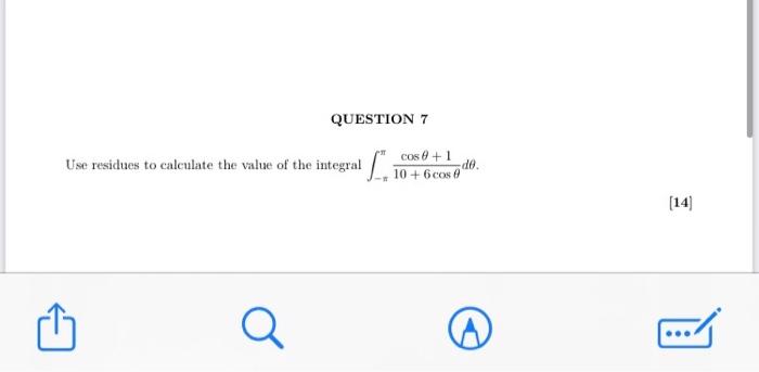 Solved Use residues to calculate the value of the integral | Chegg.com