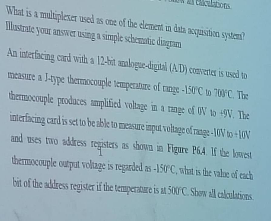 Solved What is a multiplexer used as one of the element in | Chegg.com