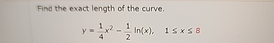 Solved Find the exact length of the | Chegg.com