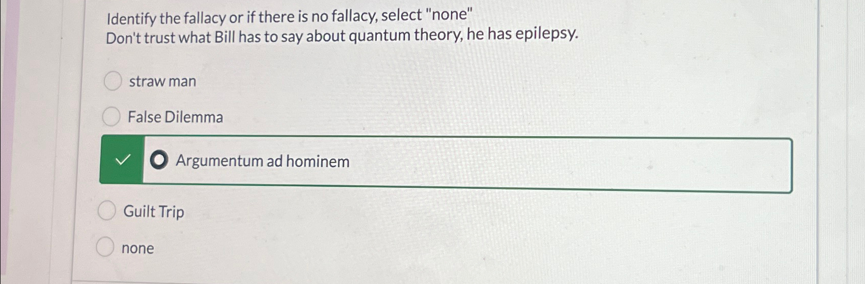 Solved Identify the fallacy or if there is no fallacy, | Chegg.com