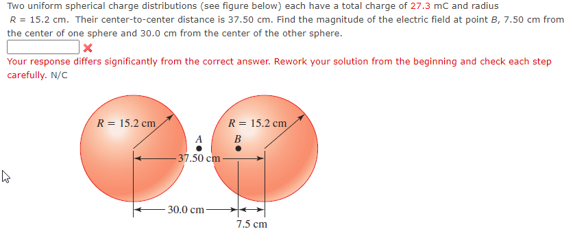 Solved Two uniform spherical charge distributions (see | Chegg.com