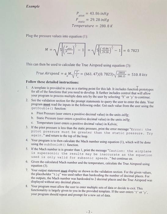 Solved 5.26 Mach Number and Airspeed - Basic Program | Chegg.com