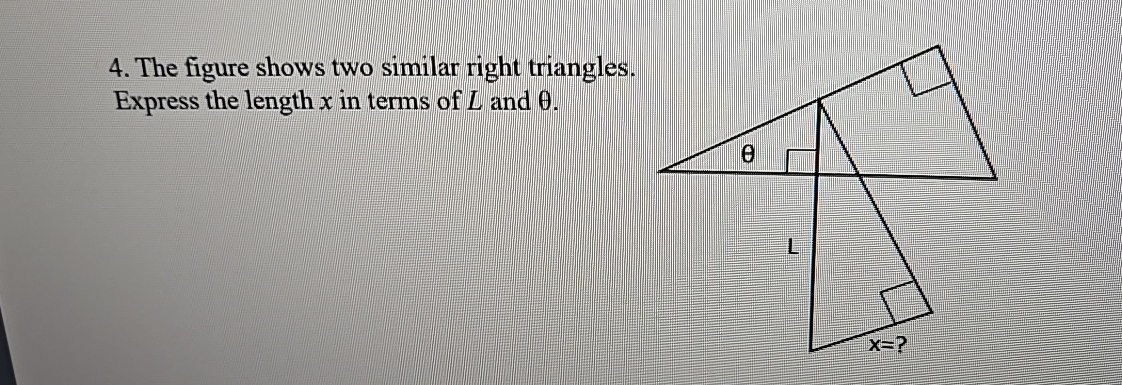 Solved The figure shows two similar right triangles. Express | Chegg.com
