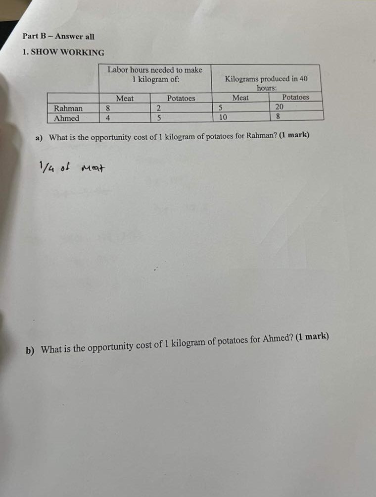 Solved Part B - ﻿Answer allSHOW WORKINGa) ﻿What is the | Chegg.com