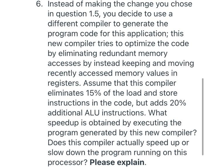 Solved Instruction Type Percentage of Instructions Executed | Chegg.com
