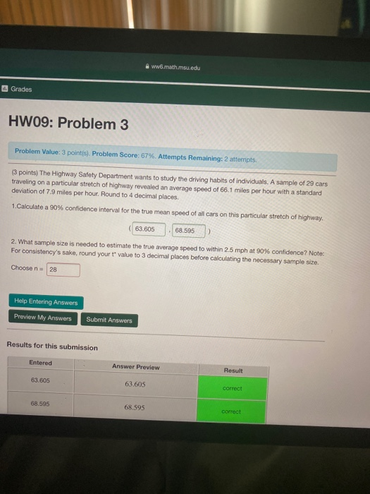 Solved ww6.math.msu.edu Grades HW09: Problem 3 Problem | Chegg.com