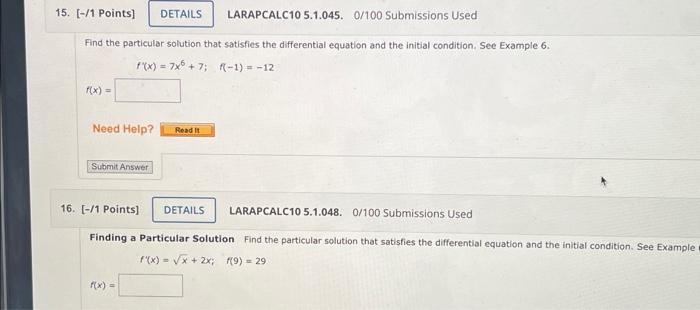 Solved Find the particular solution that satisfies the | Chegg.com
