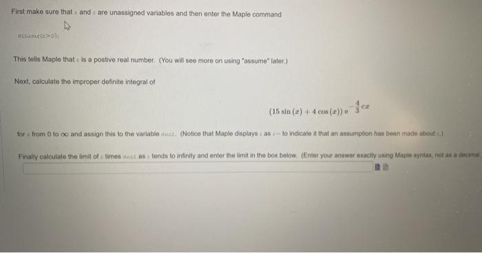 Solved First make sure that and are unassigned variables and | Chegg.com
