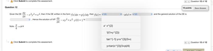 Solved Given the DEdxdy−x2y2=x2, then if the DE wratsen in | Chegg.com
