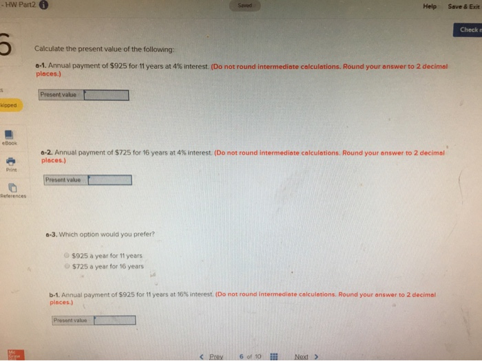 Solved - HW Part2 Saved Help Save & Exit Checke Calculate | Chegg.com