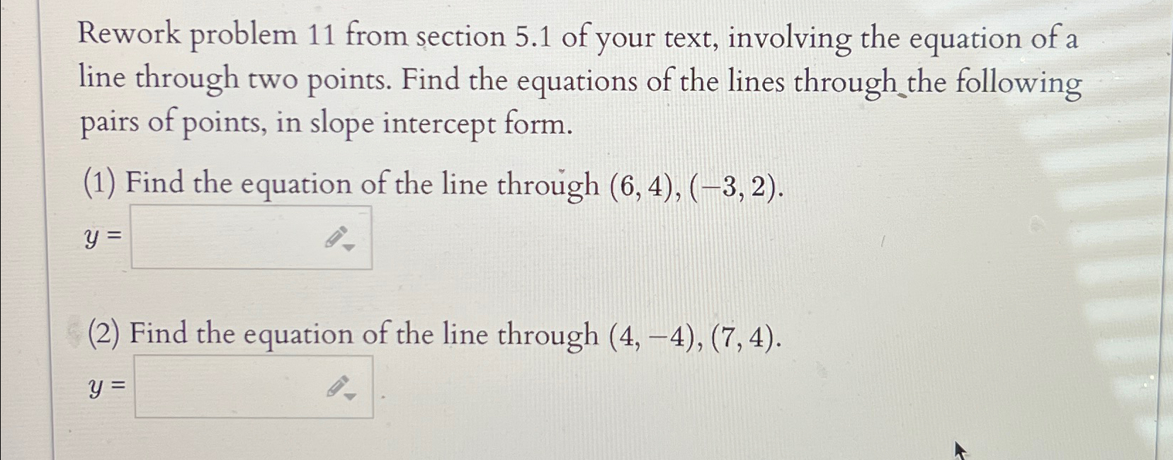 Solved Rework problem 11 ﻿from section 5.1 ﻿of your text, | Chegg.com