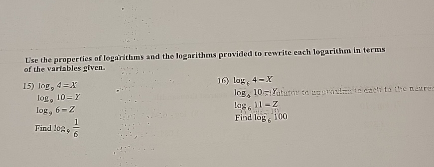 Solved Use the properties of logarithms and the logarithms | Chegg.com