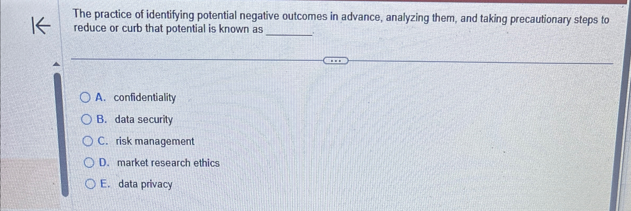 Solved The practice of identifying potential negative | Chegg.com