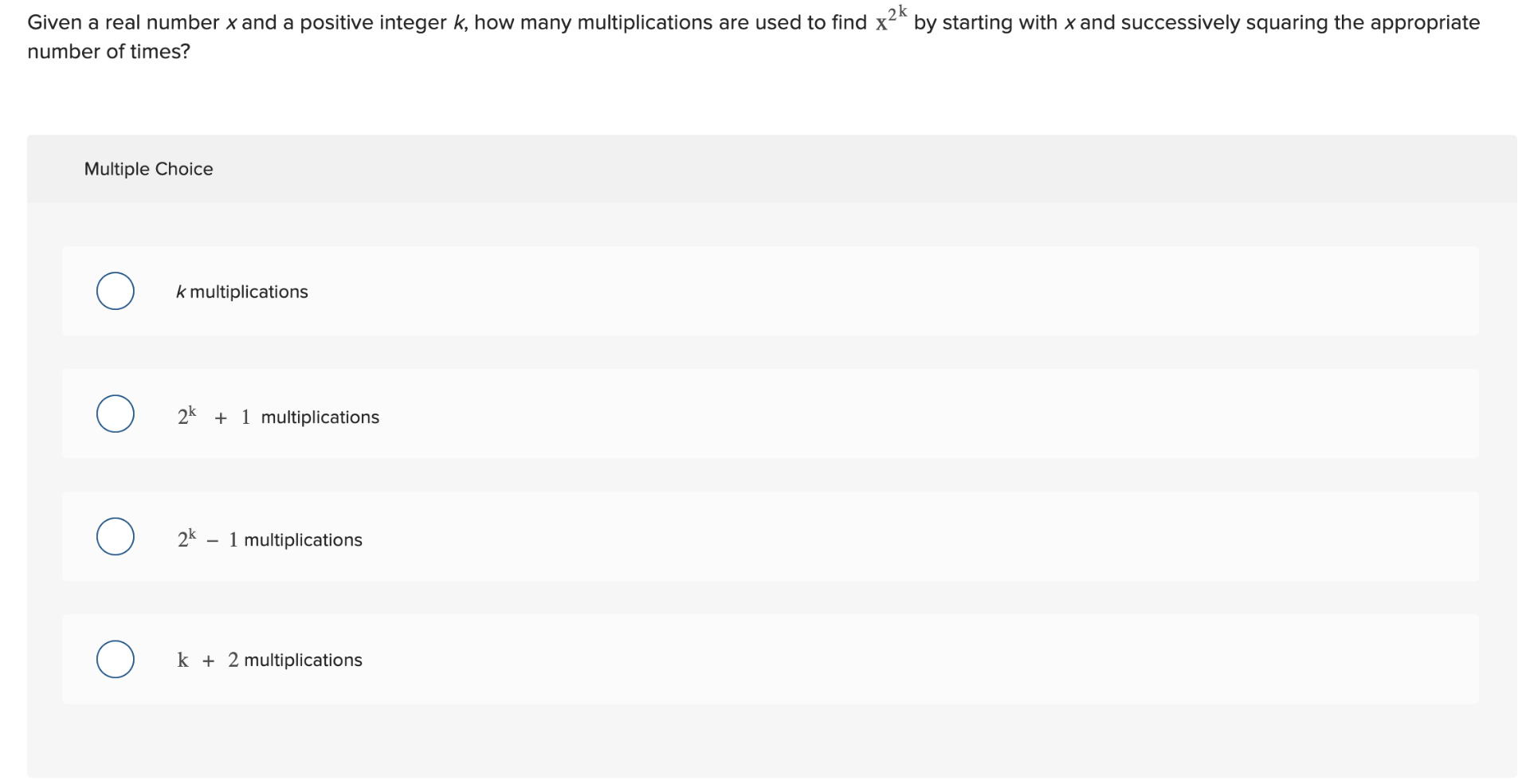 Solved Given a real number x and a positive integer k, how | Chegg.com