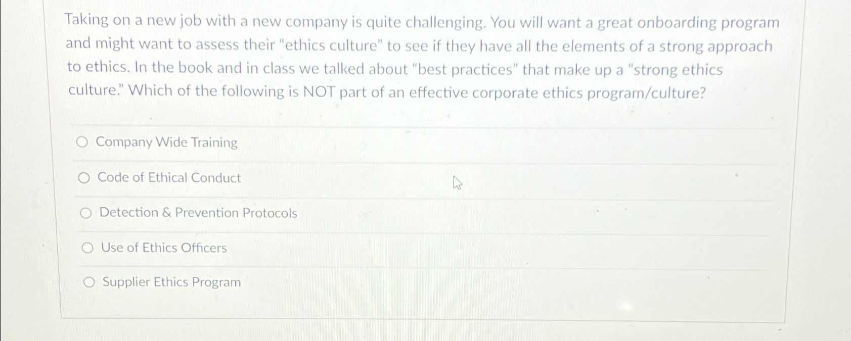 Solved Taking on a new job with a new company is quite | Chegg.com