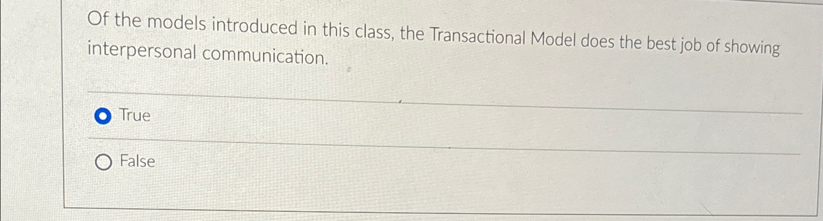 Solved Of the models introduced in this class, the | Chegg.com