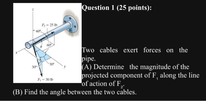 [Solved]: Need part B Question 1 (25 points): Two cables exe